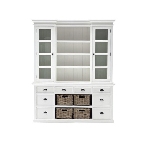 Halifax Wide Kitchen Hutch with Baskets Temple Webster
